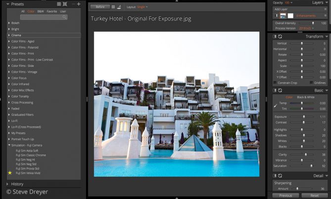 Perspective Correction with Transform Tools - Exposure Software